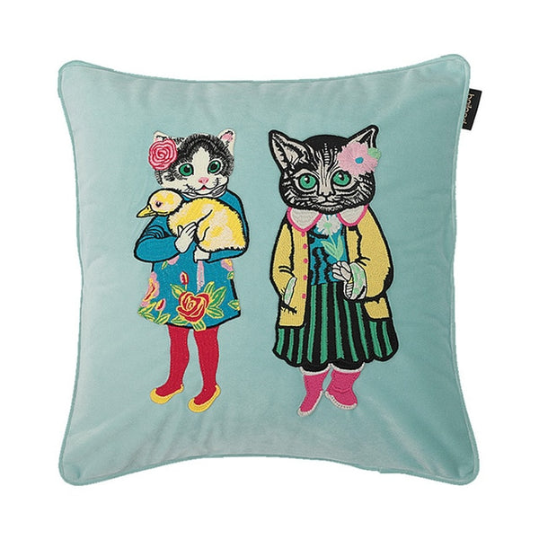 Retro GG Style Animals Applique Pillow Case, 45x45cm – GabyBerg Design