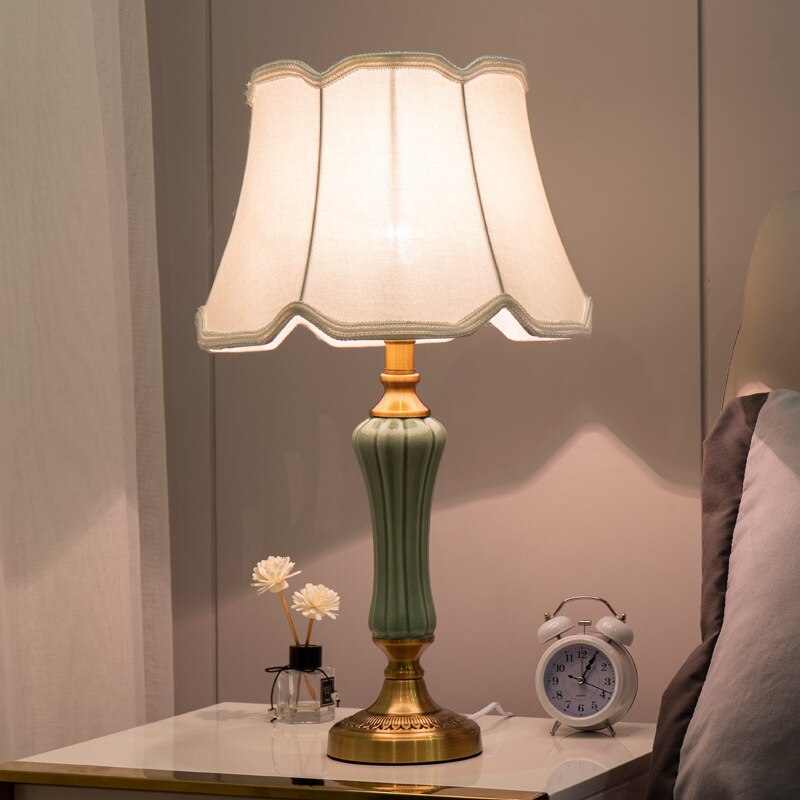 Vintage Ceramic Light Blue Table Lamp – GabyBerg Design